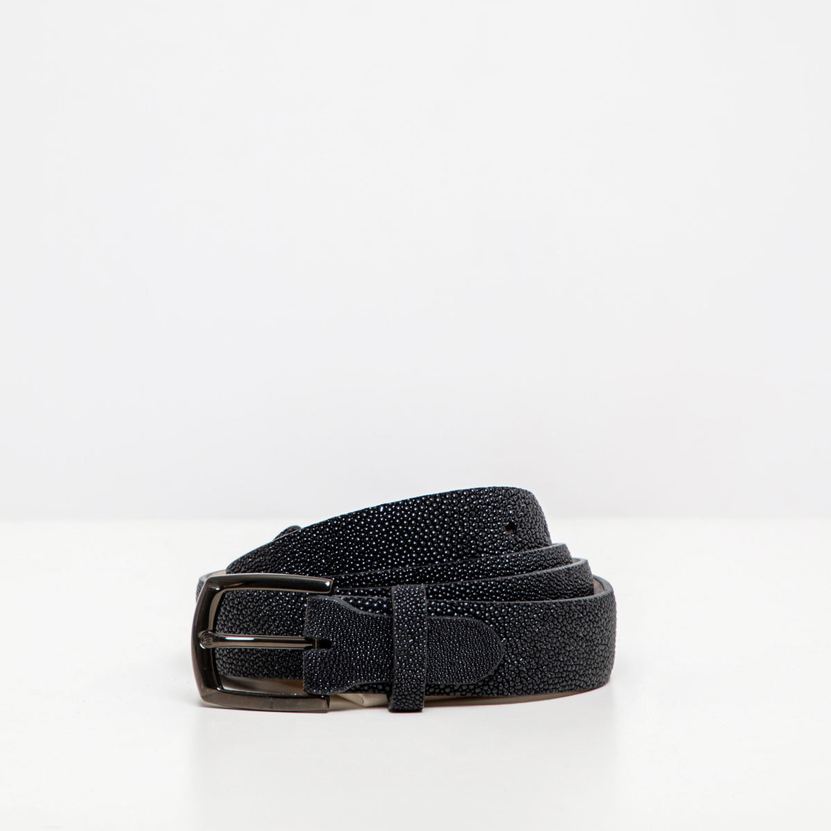 DOTTI Men Belt Black Stingray 28 mm