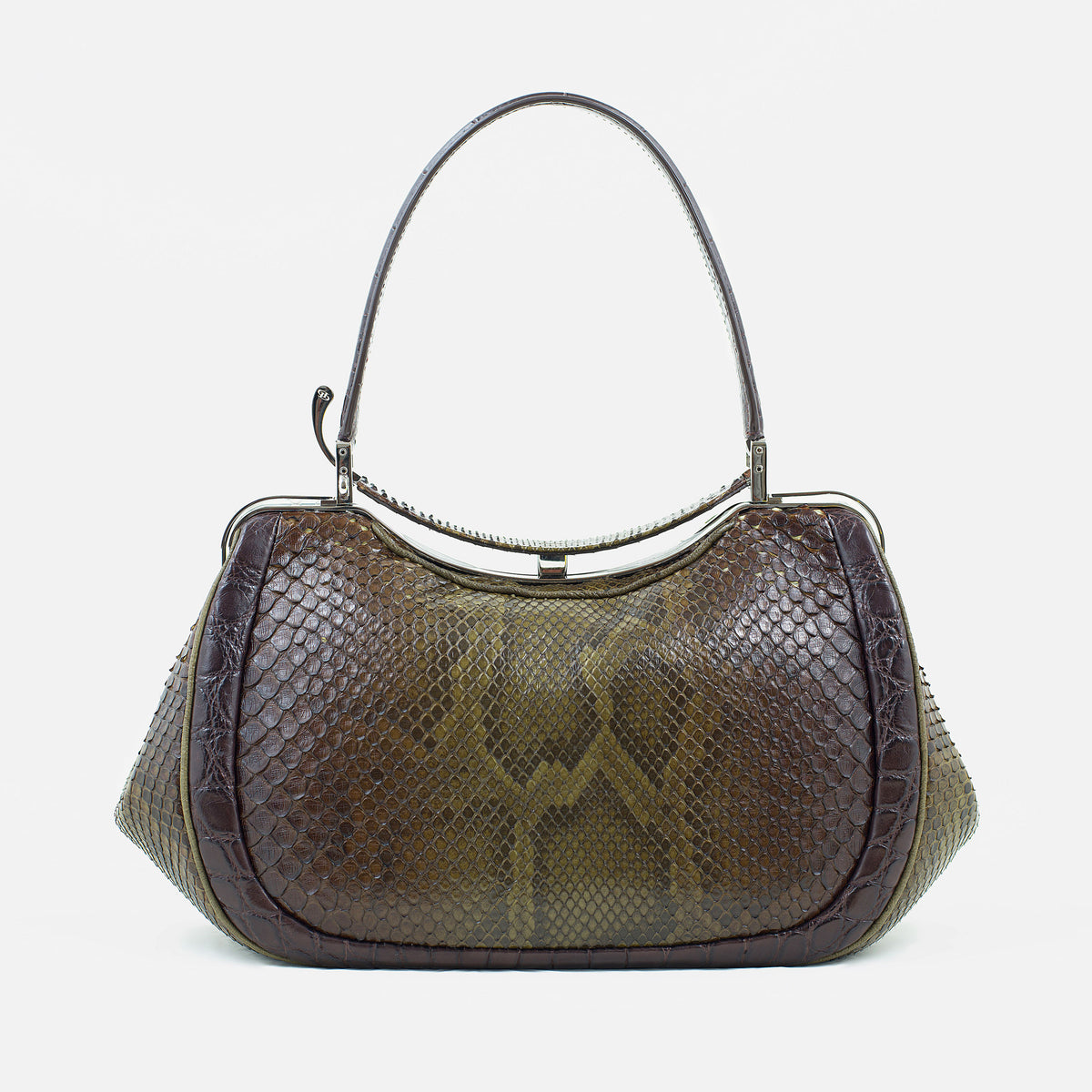 AURA in Khaki Python, Alligator and Ostrich – DOTTI